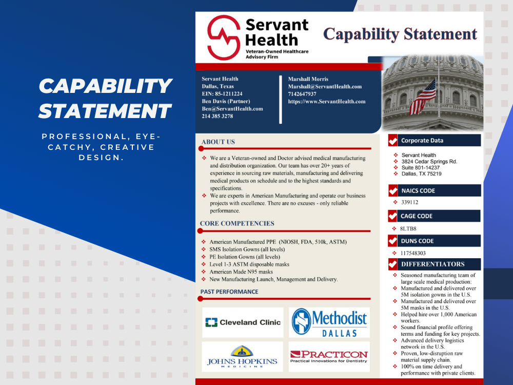 Professional Capability Statement design for your business. | Upwork