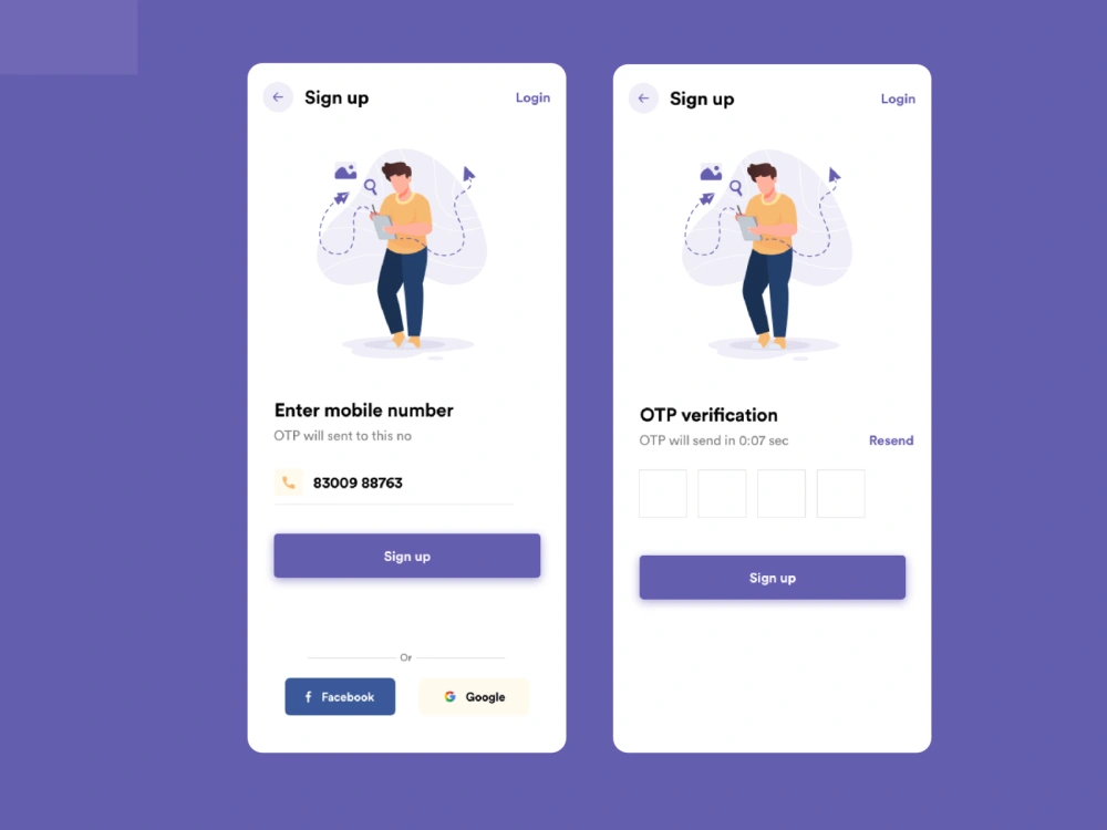 A fantastic app design for android and iOS using Figma design tool | Upwork