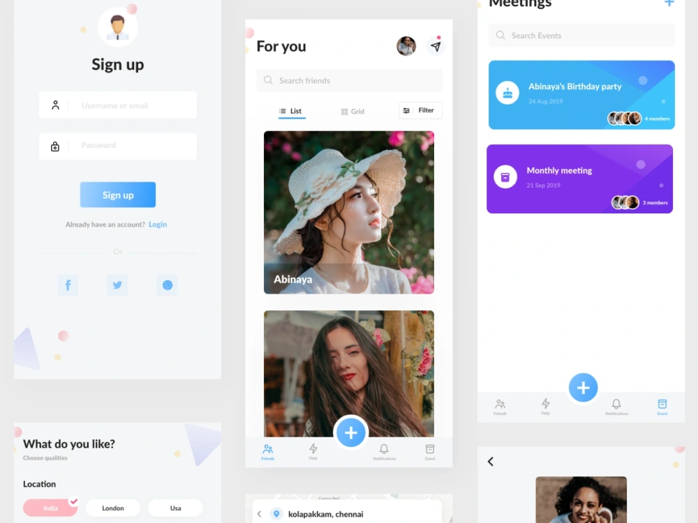 A fantastic app design for android and iOS using Figma design tool | Upwork