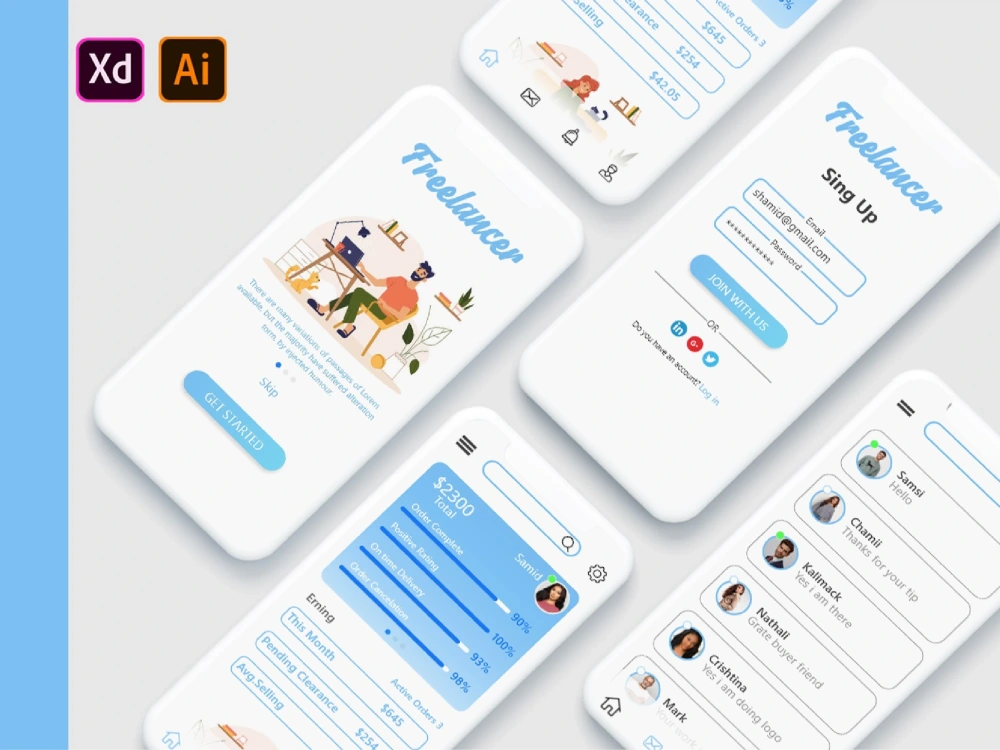 Clean and unique mobile and web ui design | Upwork