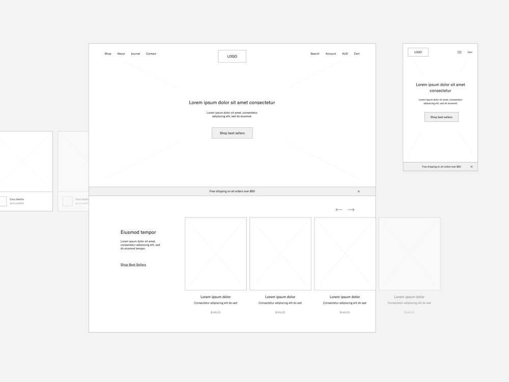 A wireframe for your e-commerce website, designed for driving ...