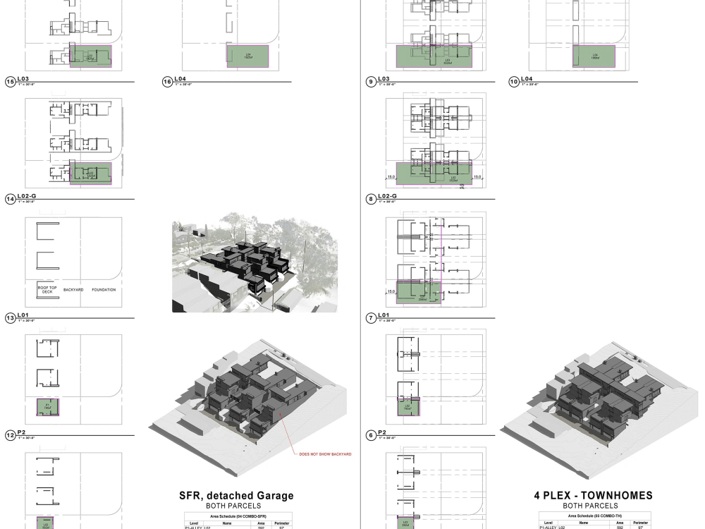 Feasibility study with site plan, massing drawings, and zoning ...