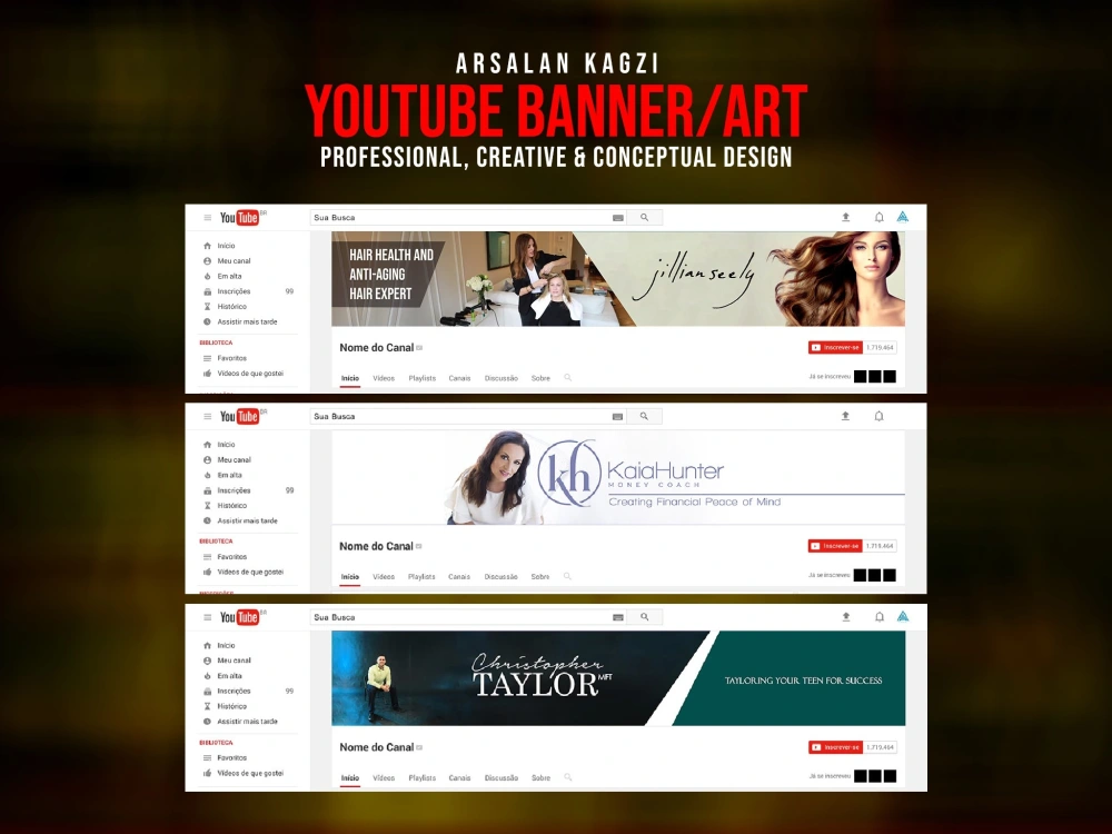 A creatively professional YouTube banner design | Upwork