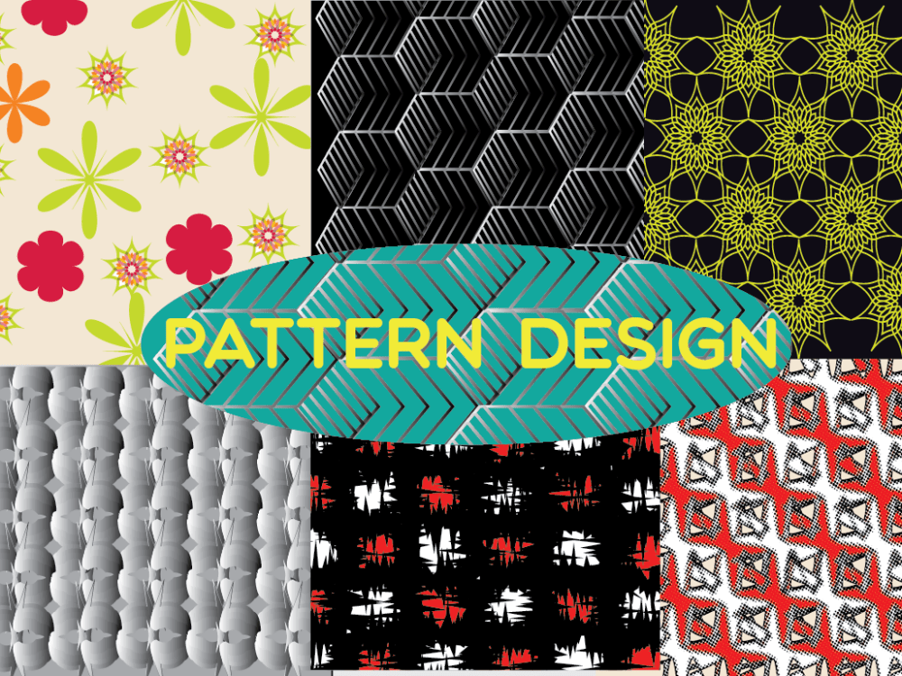 Modern seamless floral monogram pattern designs for your print material ...