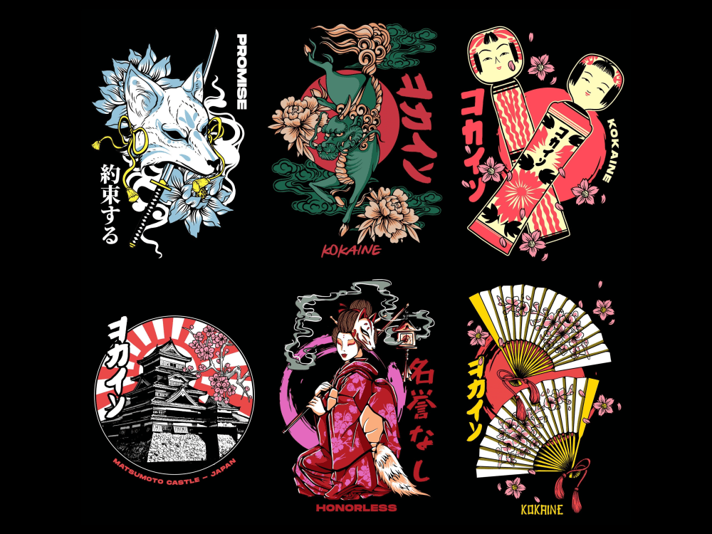 Cool japanese style t-shirt design | Upwork