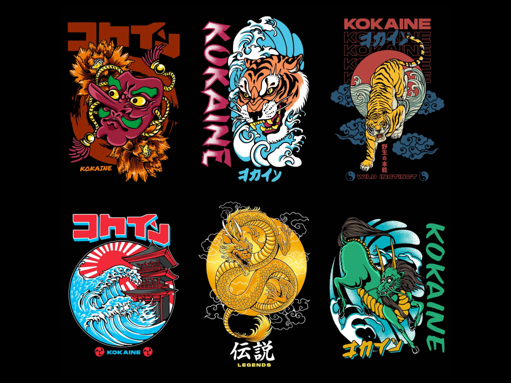 Cool japanese style t-shirt design | Upwork