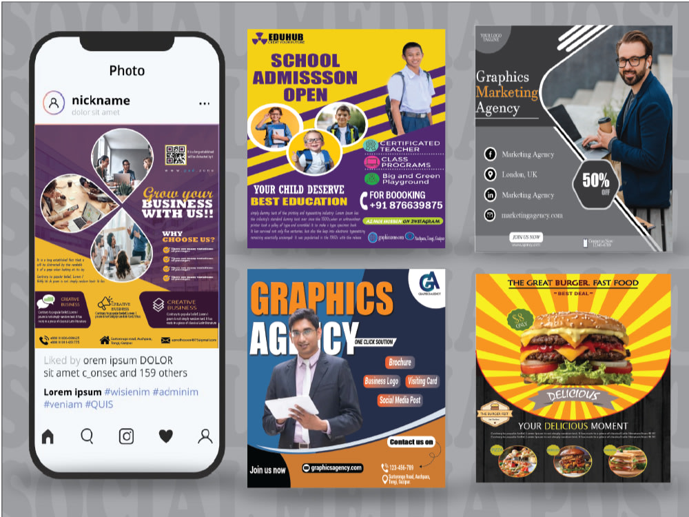 Attractive social media post design for fb, twitter, ig, reddit post ...