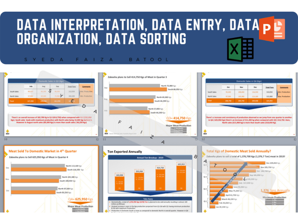 A1 data interpretation, data organization, data sorting and data entry ...