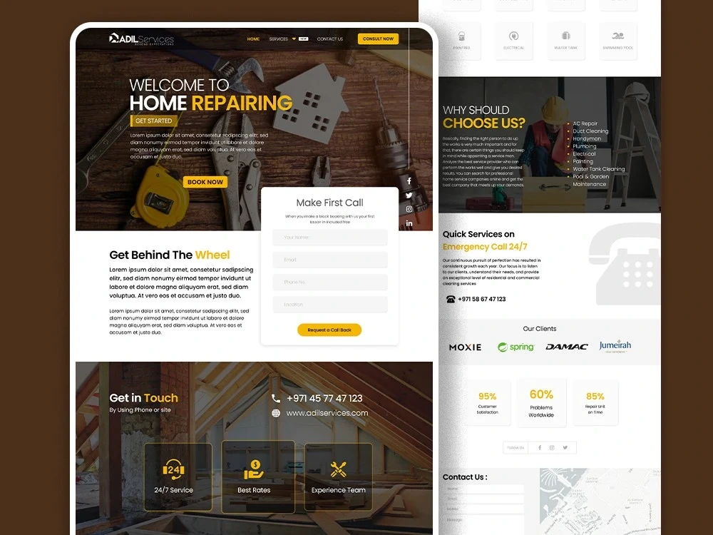 Creative and modern landing page UI designs in Figma or Xd | Upwork