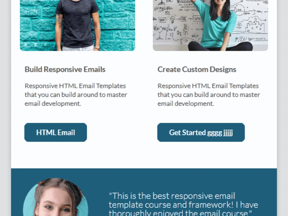Mobile & dark mode friendly HTML email template | Upwork