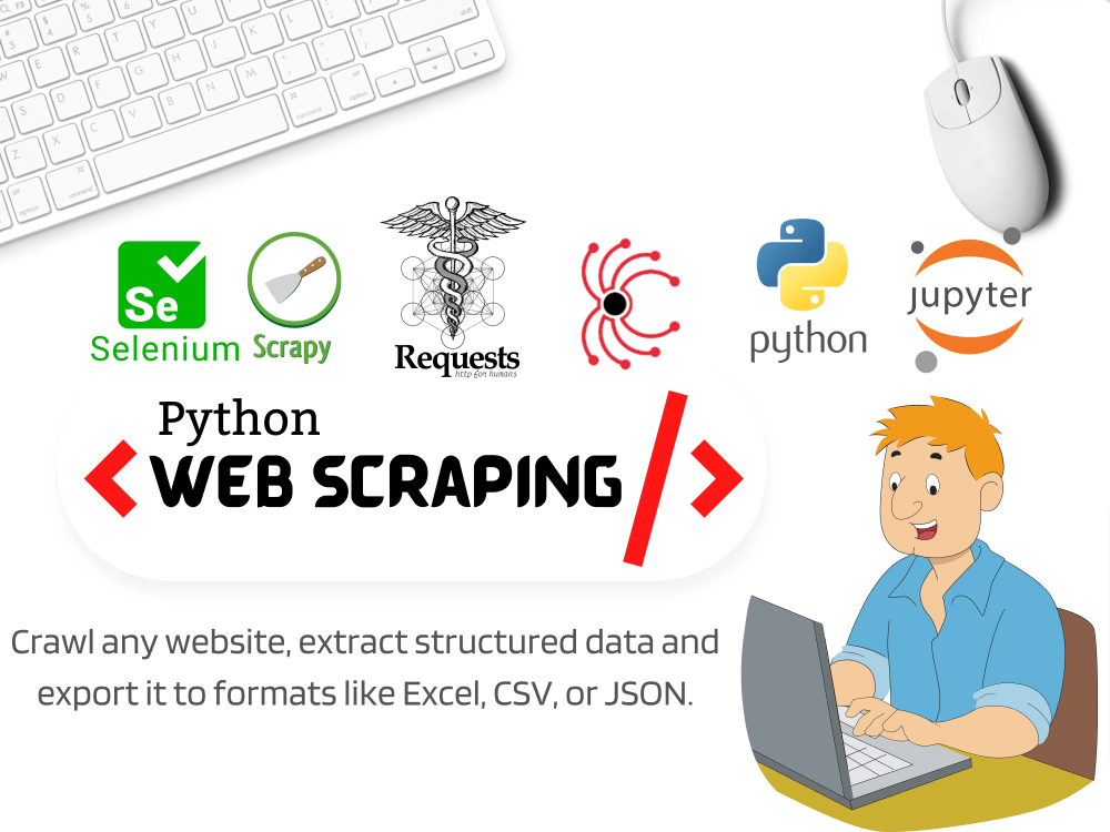 Web scraping and automation in Python on any website | Upwork