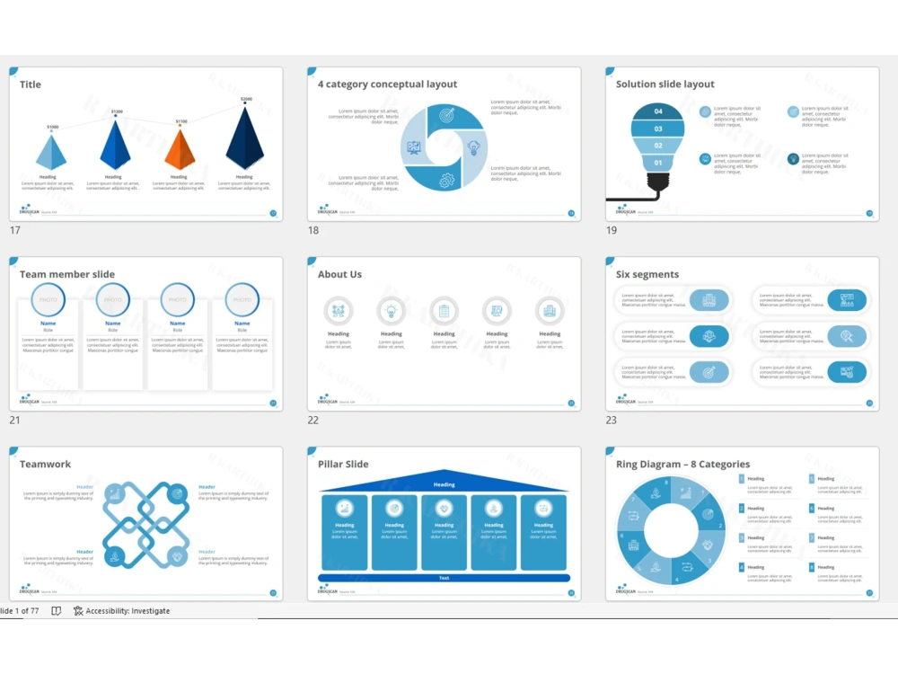 Template Designed in PowerPoint / Google Slides | Upwork