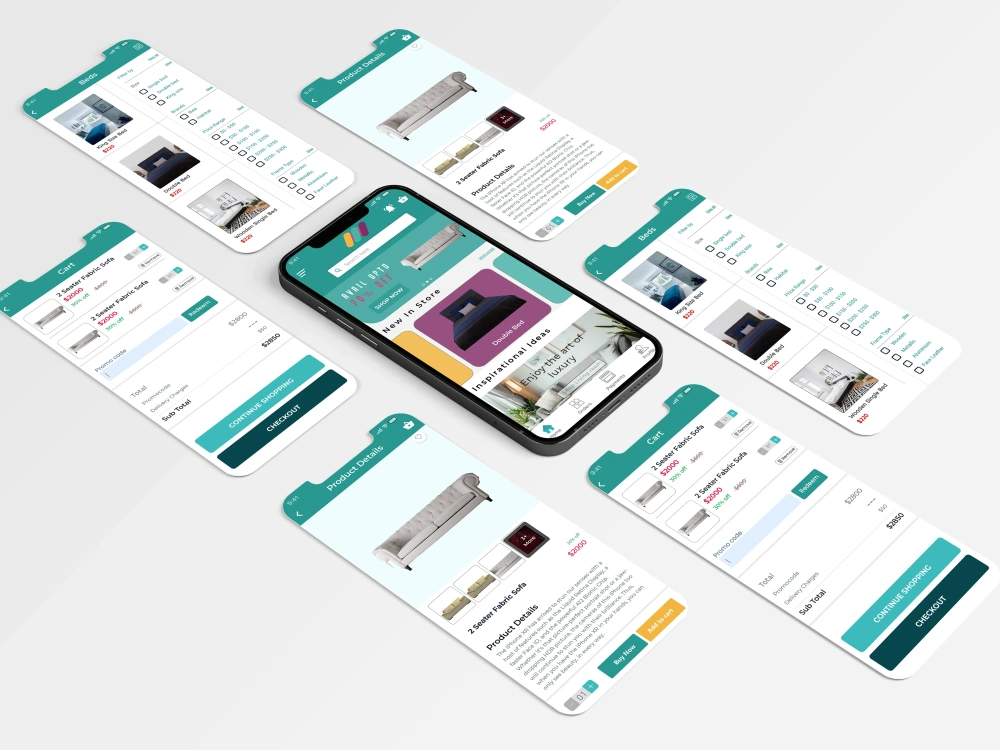 A stunning Mobile or Website UI/UX design and mockup in XD or Figma ...