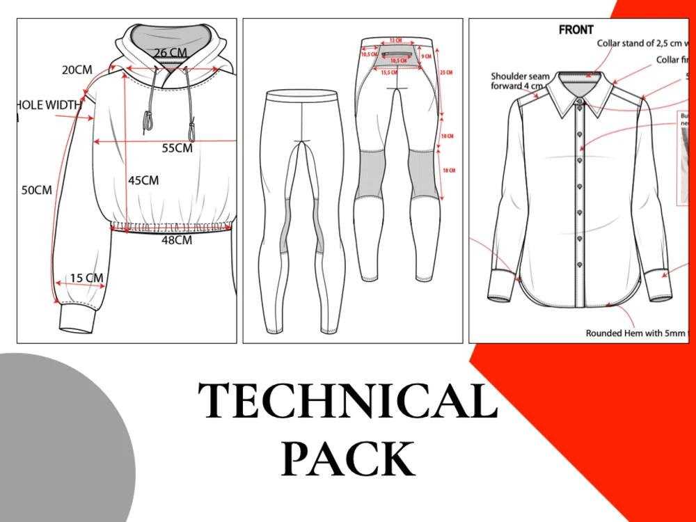 A factory ready tech pack for your garment | Upwork