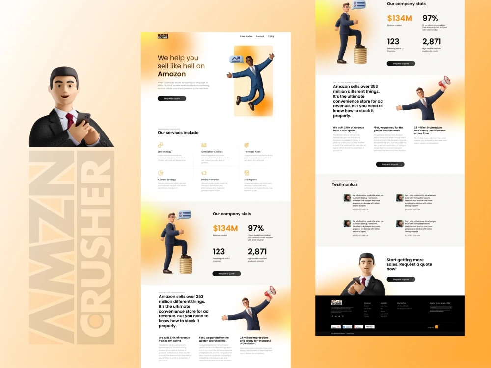 A fully designed landing page considering UX to get you more ...