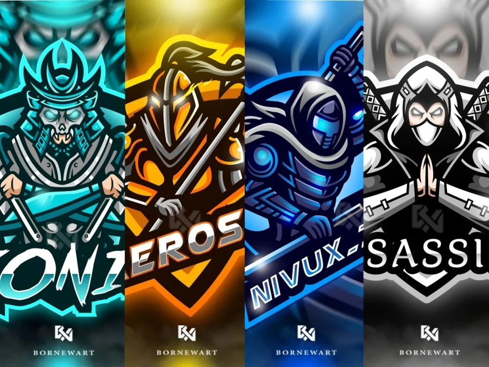 Awesome esport, mascot, gaming, cartoon logo for esports, youtube or ...