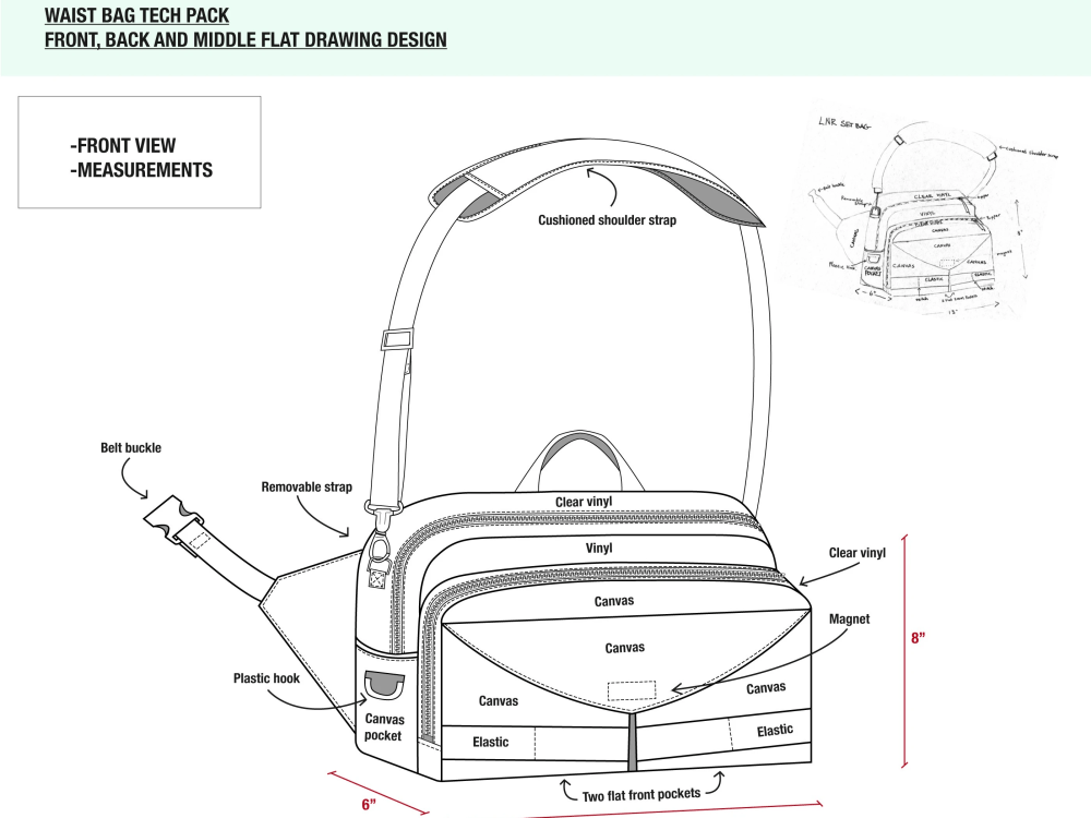 One complete Bag Tech Pack Ready for Prototyping | Upwork
