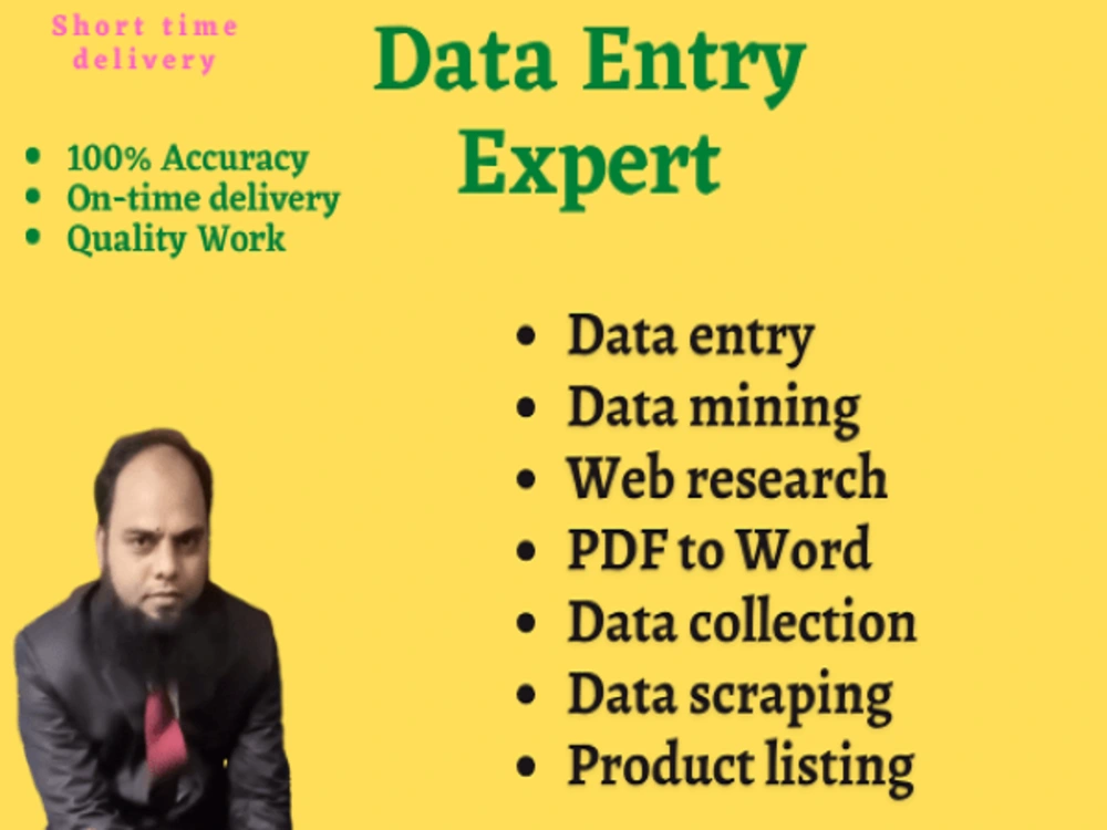 Professional and excellent data entry services | Upwork