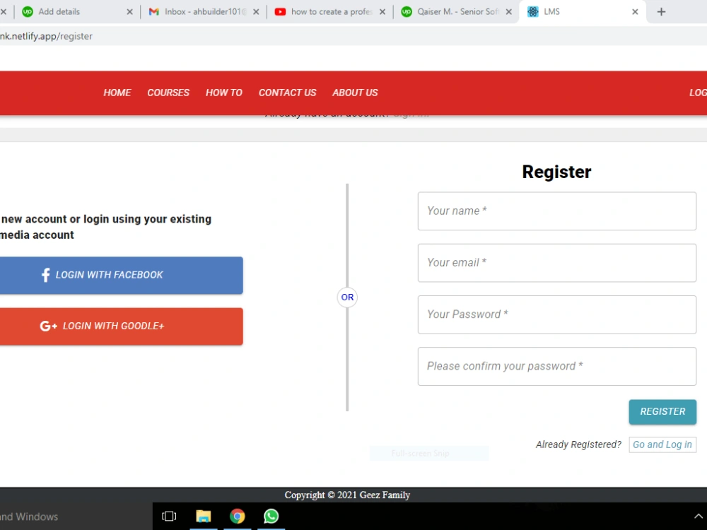 A perfect web application in reactJs | Upwork