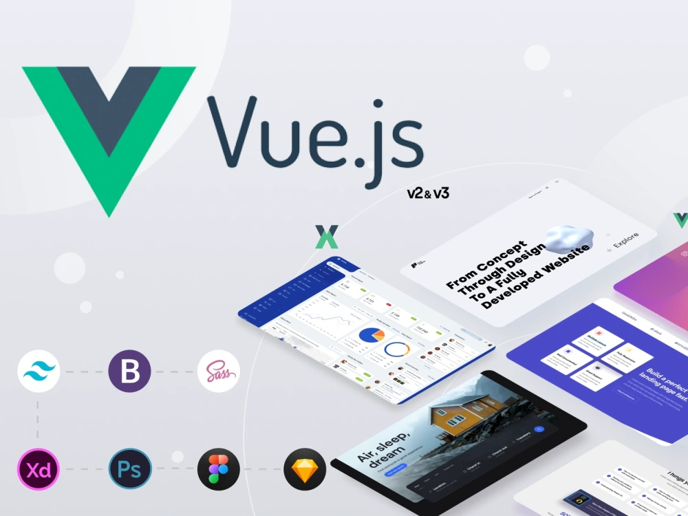 A responsive Vue.js web application converted from Design | Upwork