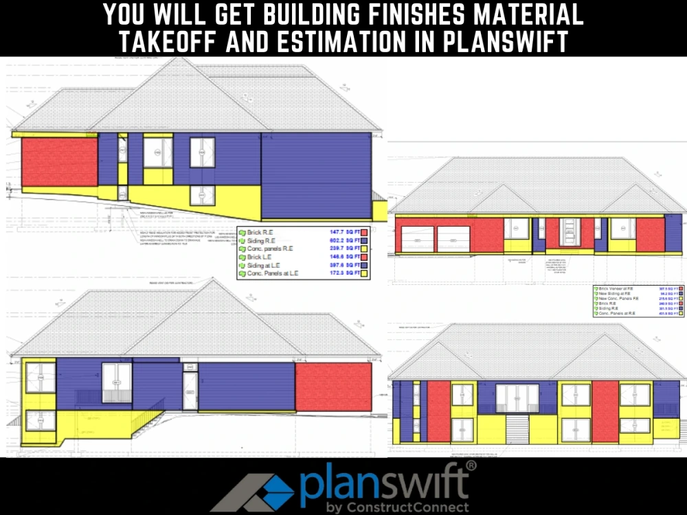 Building finishes material takeoff and estimation in PlanSwift | Upwork