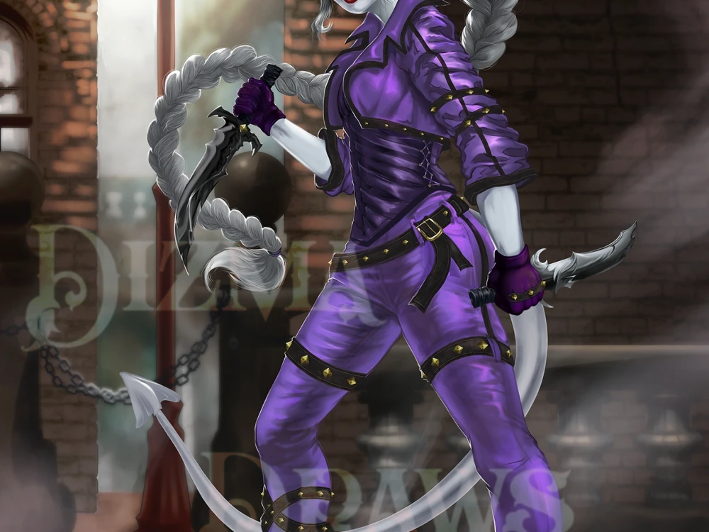 A single, full body 2D character illustration for your fantasy game ...