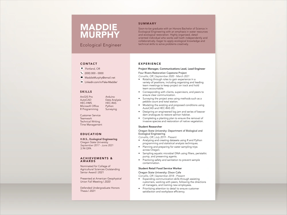 A polished resume customized to your field and industry | Upwork