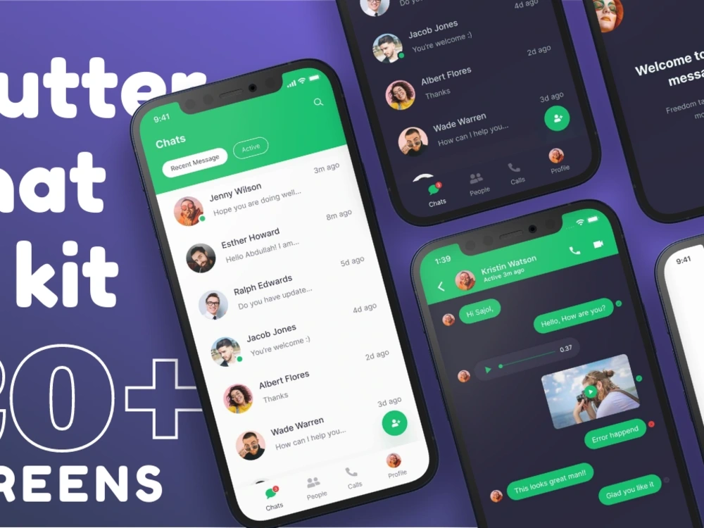 A UI Kit for a chat app with video calls | Upwork