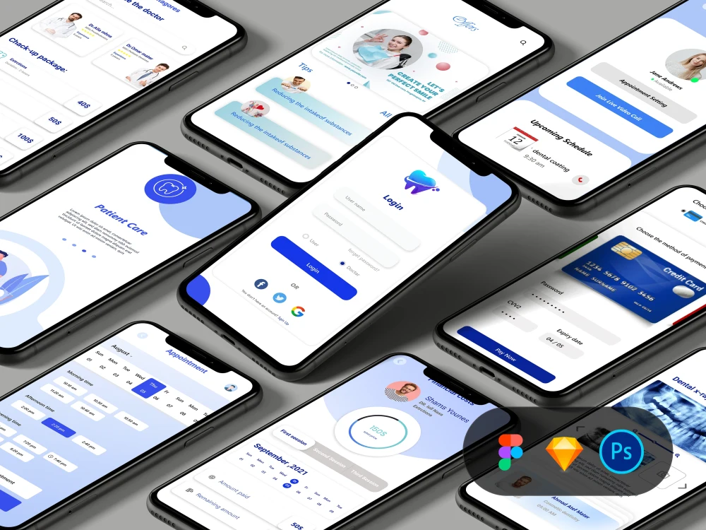 Dental clinic mobile app uiux design | Upwork