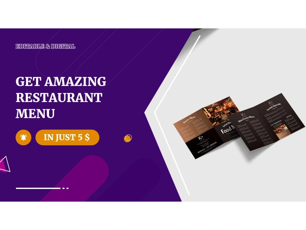 Eye catching Menu design for Restaurant | Upwork