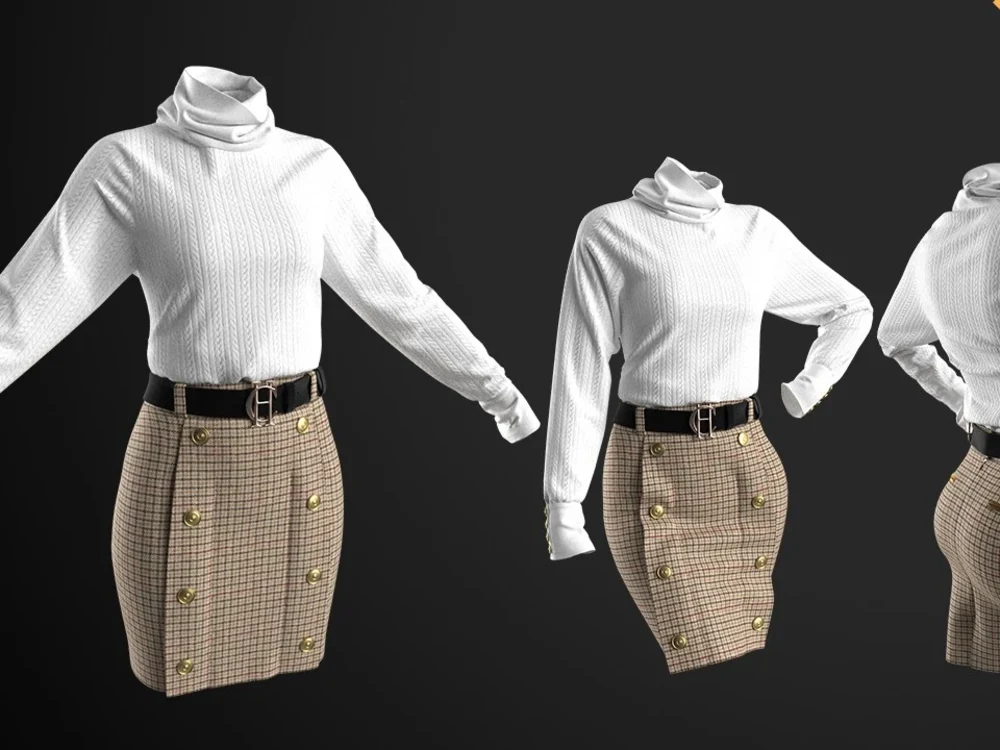 A realistic 3d cloths, Mockups, and apparel using Marvelous designer ...