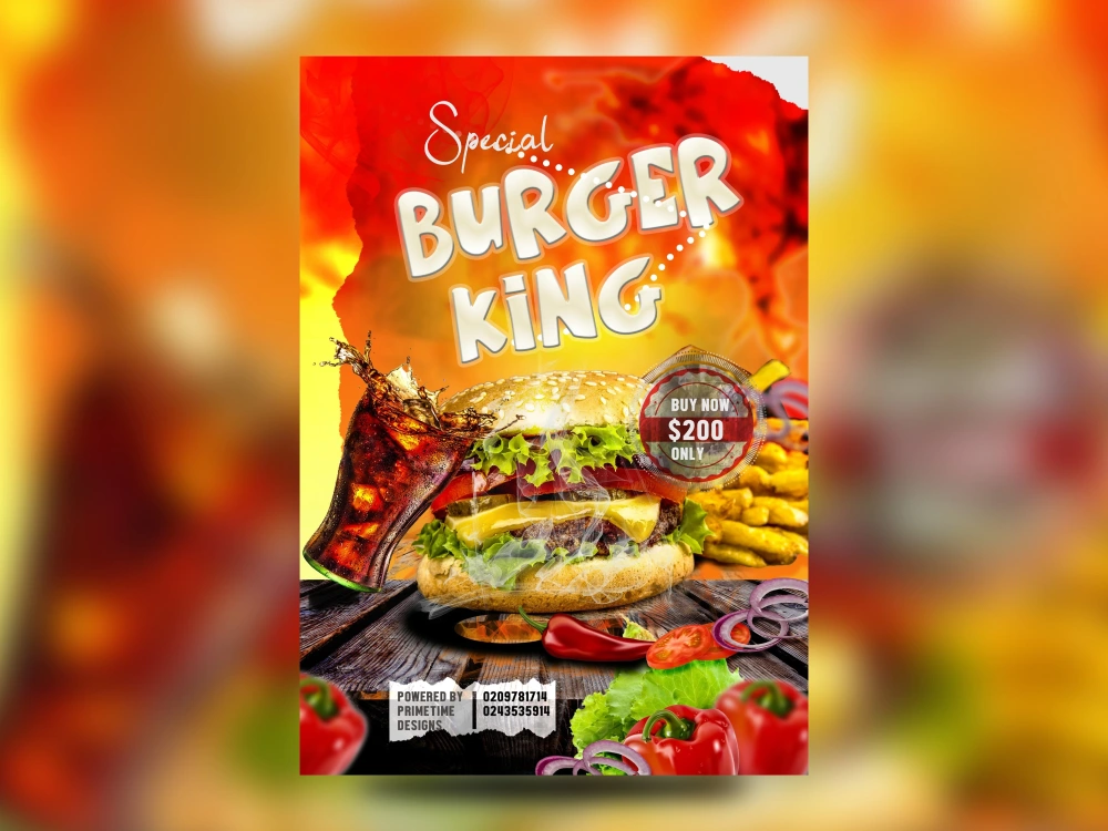 An awesome food poster for your restaurant | Upwork