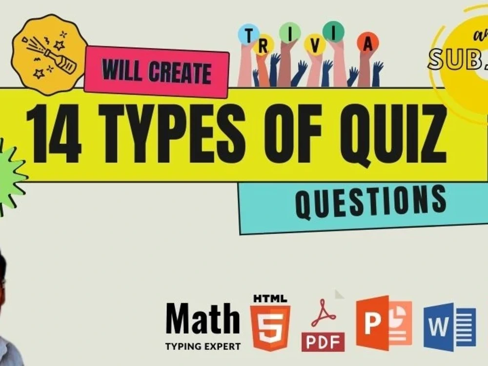 14 Types of Quiz Questions, any subject | Upwork