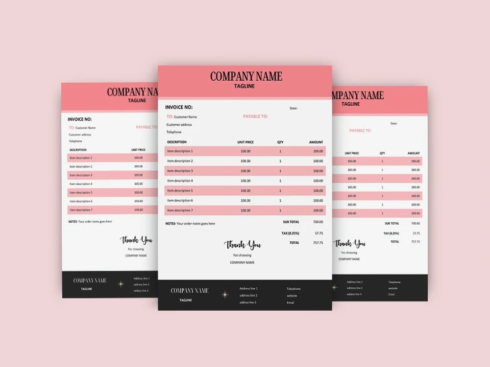 An attractive Invoice template in MS office word or excel | Upwork