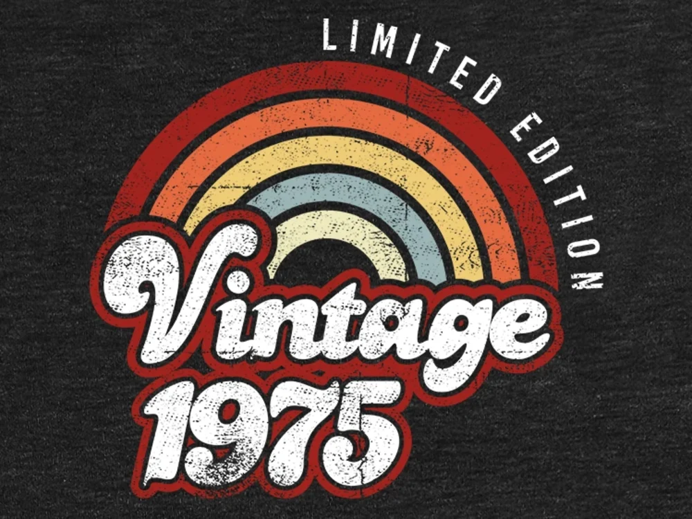A custom scalable retro vintage t-shirt design for print on demand ...