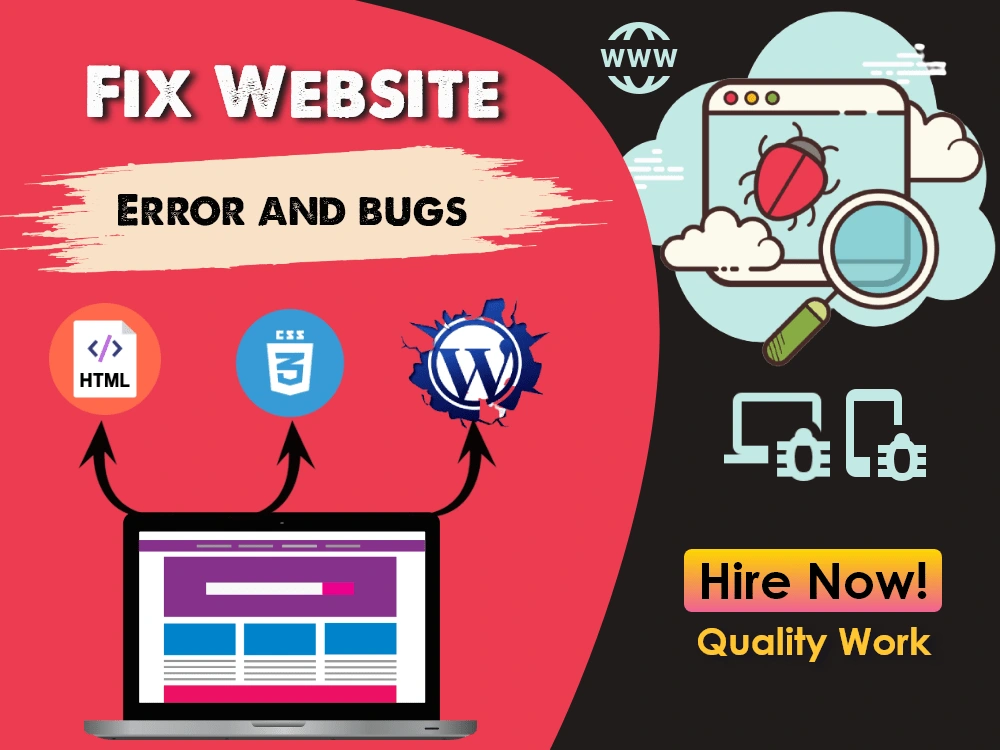 Web Development And Fix Html Css Wordpress Errors And Bugs Upwork