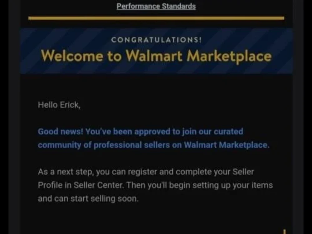 Approval of Walmart Application and Walmart Onboarding Set Up ...