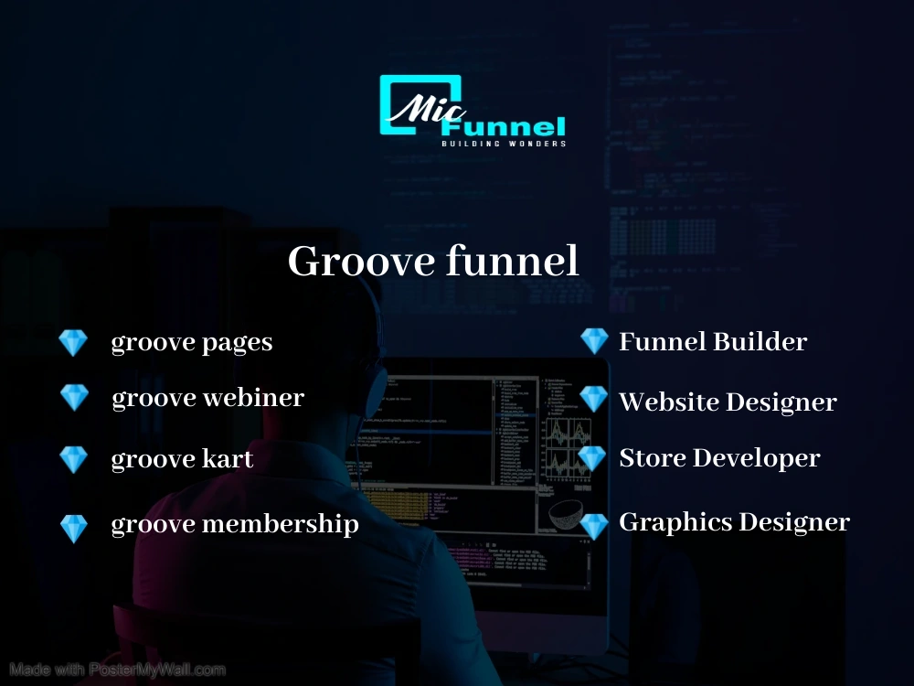 A sales funnel using groove funnel, groove pages, groove kart | Upwork