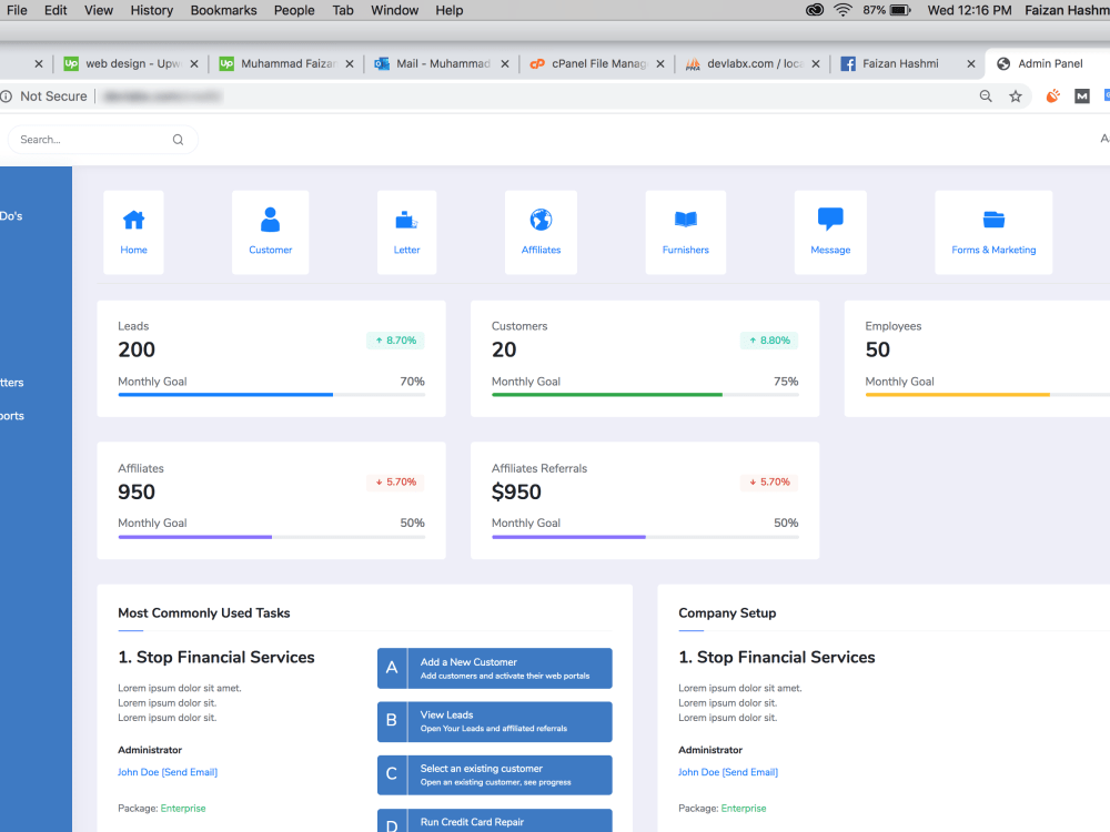 Custom CRM, Web Application with Admin Dashboard or SaaS Product | Upwork
