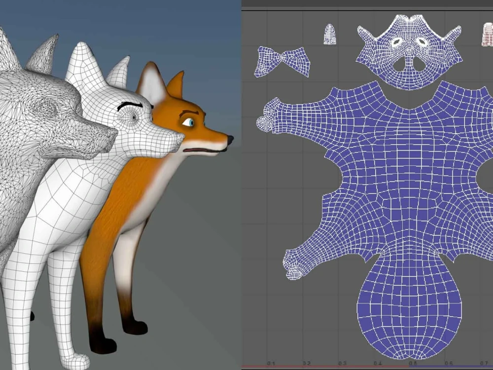 Retopology of 3d models and unwrap with the best UV map | Upwork
