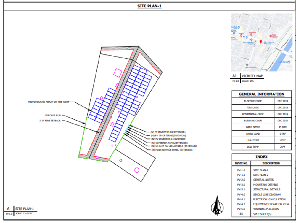 A standard solar PV permit plan | Upwork
