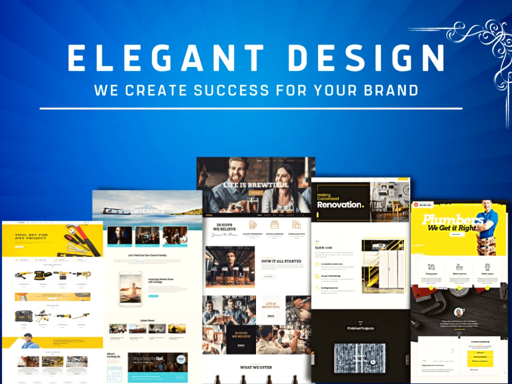 Responsive wordpress website or landing page design with elementor pro ...