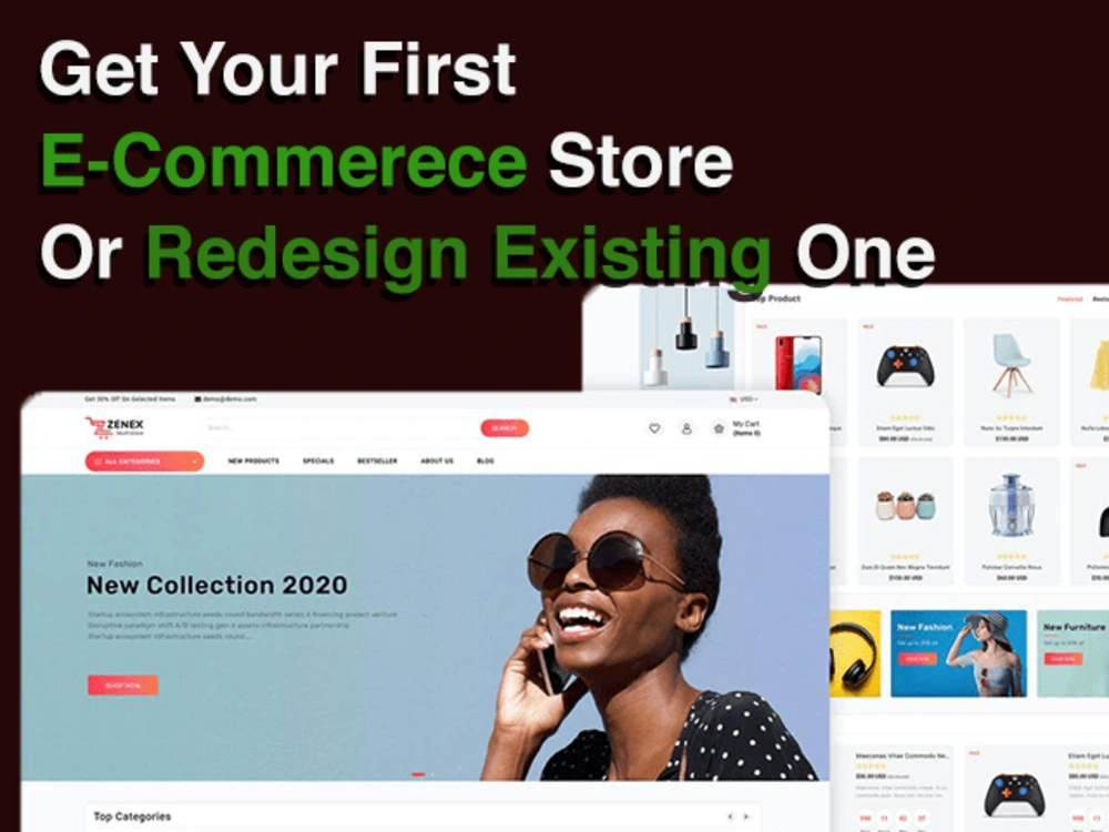 Woocommerce/Shopify Store or MERN STACK E-commerce Store | Upwork