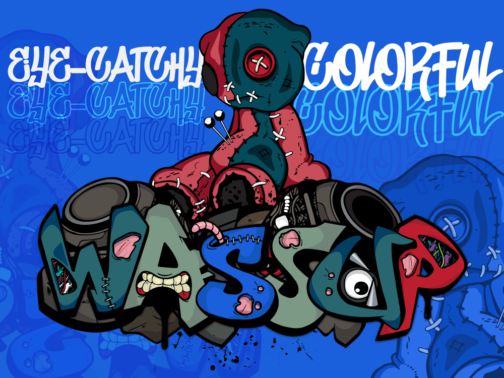 Colorful and detailed Graffiti design with a free sketch | Upwork
