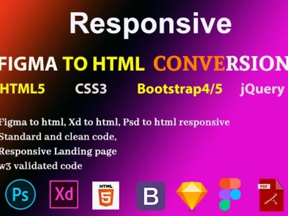 Responsive Figma to HTML conversion | Upwork