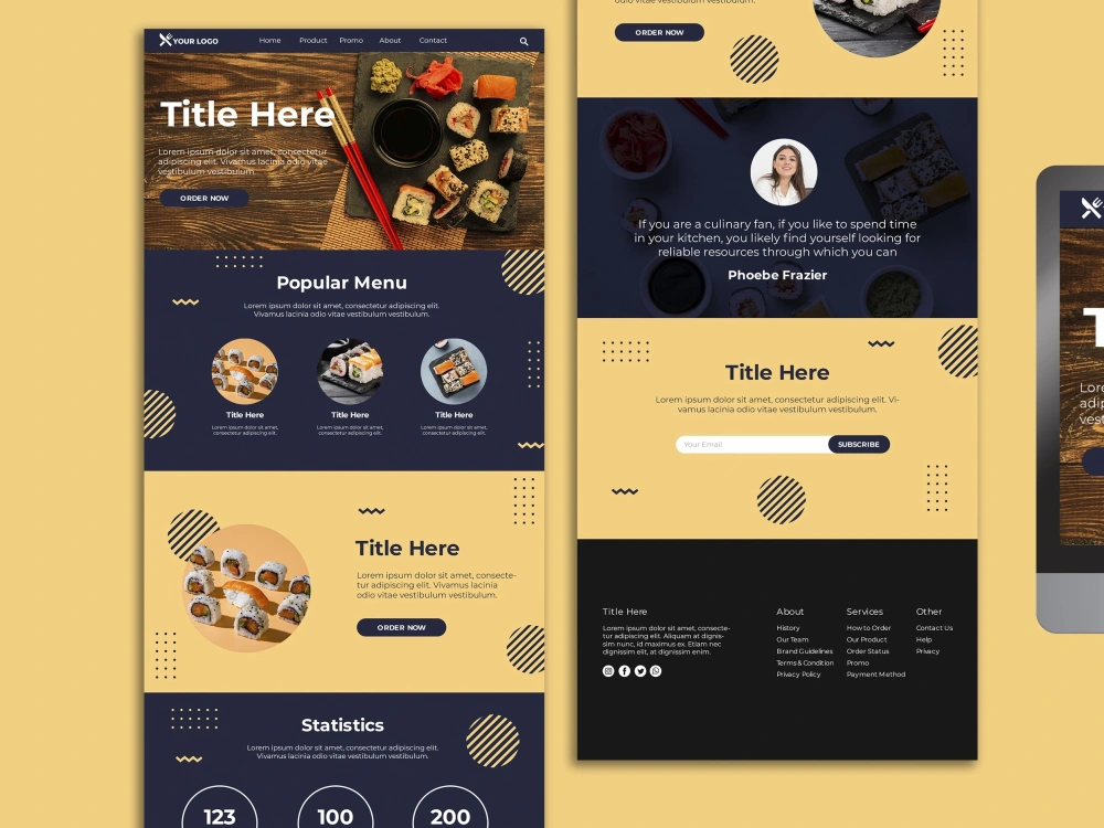 Website Front-page design in 3 different types | Upwork