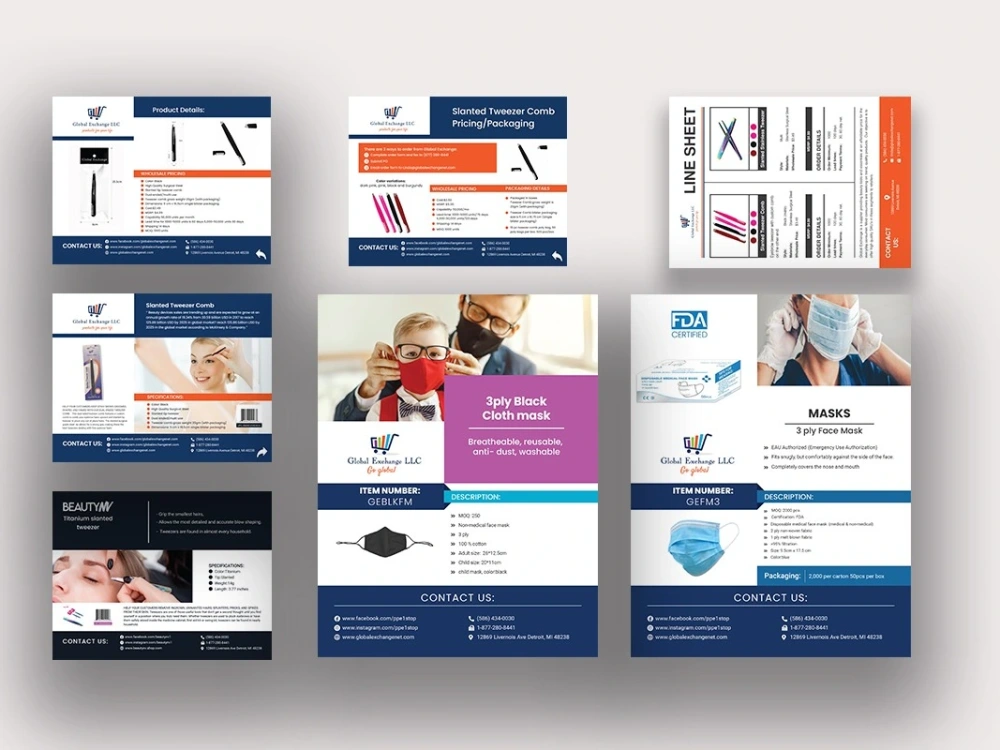 A product catalog, sell sheet, booklet or pricelist brochure design in ...