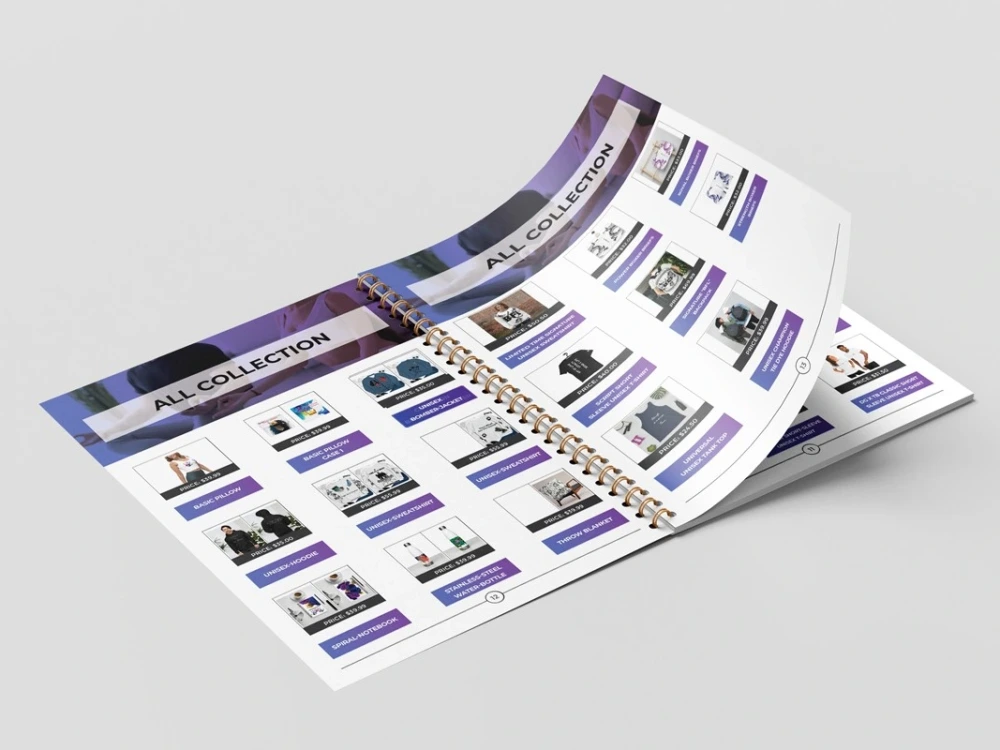 A product catalog, sell sheet, booklet or pricelist brochure design in ...