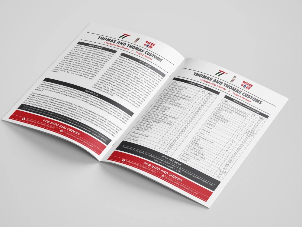 A product catalog, sell sheet, booklet or pricelist brochure design in ...