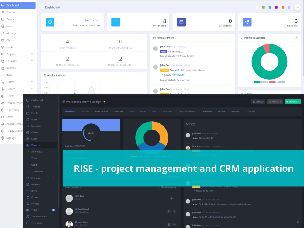 Rise project management and CRM customization and development | Upwork